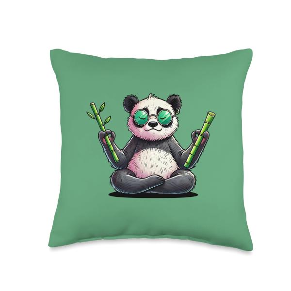 ・Embrace calmness and creativity with this playful panda meditating with bamboo. Perfect for influencers, streamers, and...
