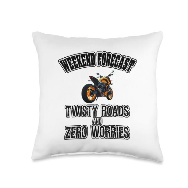 ・FUNNY MOTORCYCLE WEEKEND FORECAST TWISTY ROADS AND NO WORRIES. Great for someone who is a fan of Motorcycles ＆ Riding t...