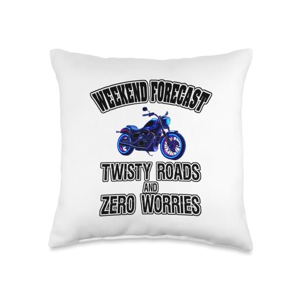 ・FUNNY MOTORCYCLE WEEKEND FORECAST TWISTY ROADS AND NO WORRIES. Great for someone who is a fan of Motorcycles ＆ Riding t...