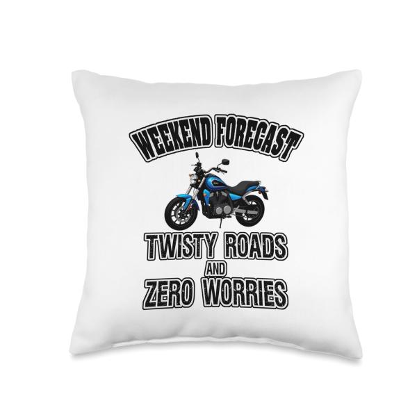 ・FUNNY MOTORCYCLE WEEKEND FORECAST TWISTY ROADS AND NO WORRIES. Great for someone who is a fan of Motorcycles ＆ Riding t...
