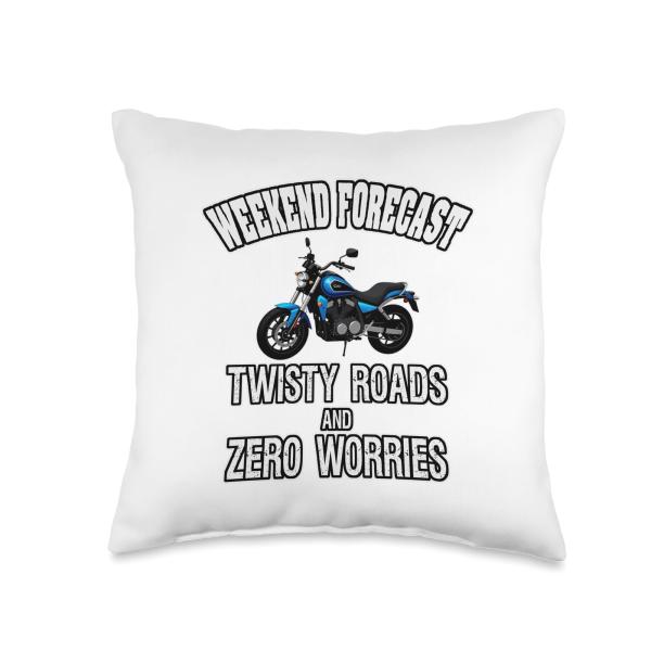 ・FUNNY MOTORCYCLE WEEKEND FORECAST TWISTY ROADS AND NO WORRIES. Great for someone who is a fan of Motorcycles ＆ Riding t...