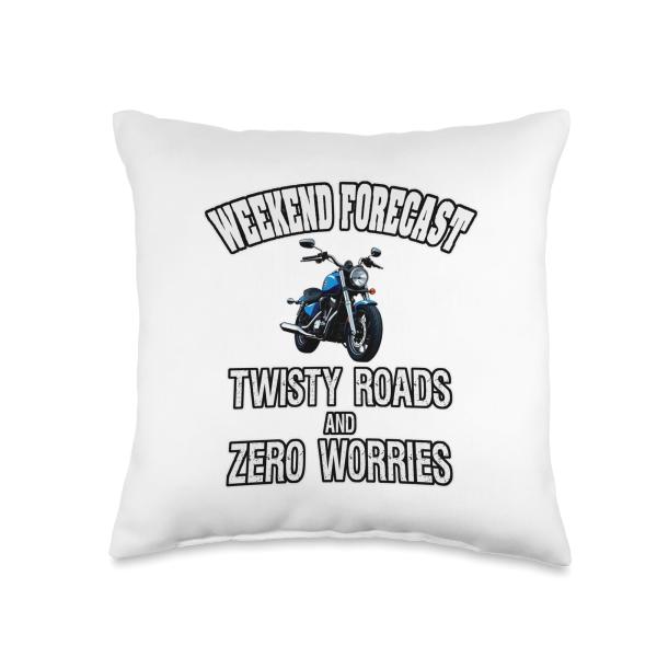 ・FUNNY MOTORCYCLE WEEKEND FORECAST TWISTY ROADS AND NO WORRIES. Great for someone who is a fan of Motorcycles ＆ Riding t...