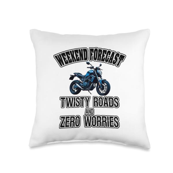 ・FUNNY MOTORCYCLE WEEKEND FORECAST TWISTY ROADS AND NO WORRIES. Great for someone who is a fan of {keyword2}. Motorcycle...