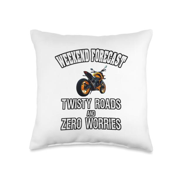 ・FUNNY MOTORCYCLE WEEKEND FORECAST TWISTY ROADS AND NO WORRIES. Great for someone who is a fan of Motorcycles ＆ Riding t...