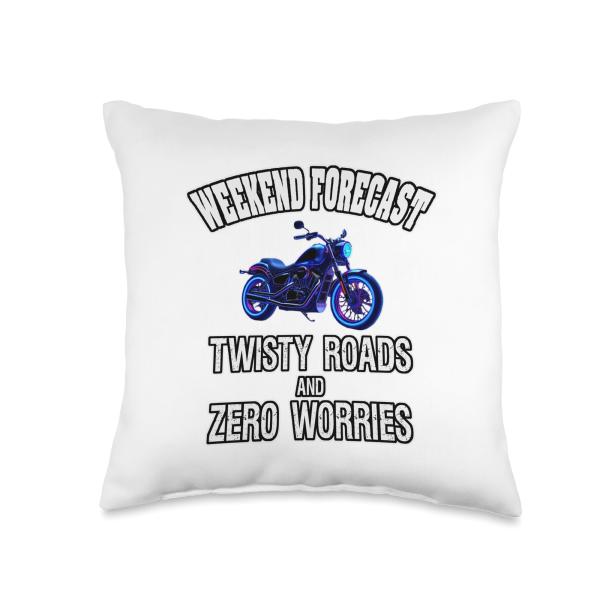 ・FUNNY MOTORCYCLE WEEKEND FORECAST TWISTY ROADS {kw}. Great for someone who is a fan of Motorcycles ＆ Riding their bikes...