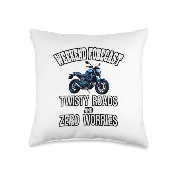 ・FUNNY MOTORCYCLE WEEKEND FORECAST TWISTY ROADS AND NO WORRIES. Great for someone who is a fan of Motorcycles ＆ Riding t...