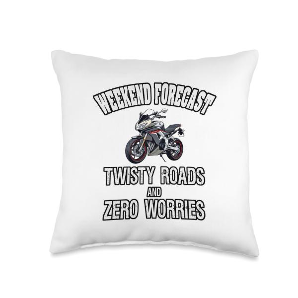 ・FUNNY MOTORCYCLE WEEKEND FORECAST TWISTY ROADS AND NO WORRIES. Great for someone who is a fan of Motorcycles ＆ Riding t...
