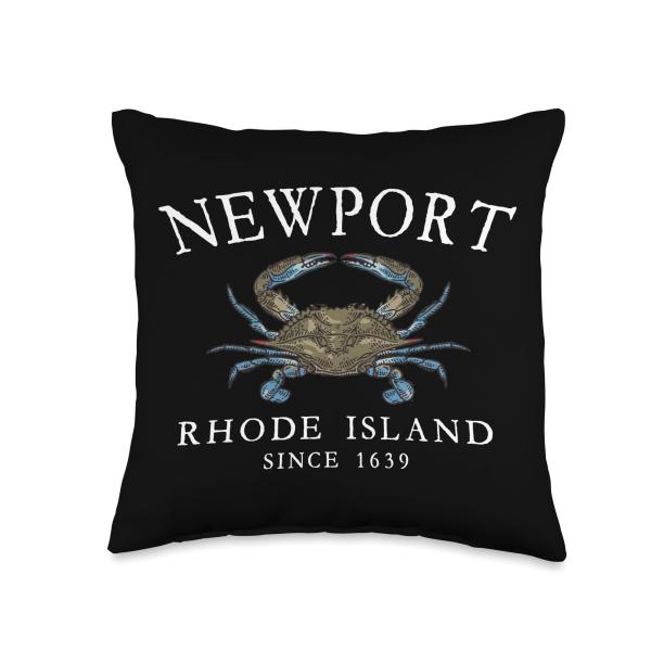 ・Vintage Newport Crab design. Newport Rhode Island Since 1639 blue claw crab white letters vintage sea life gift for Mom...