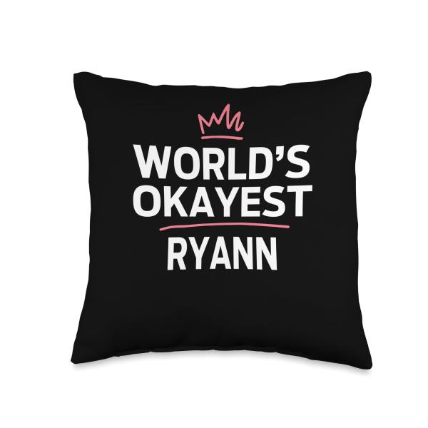 ・Fun ＆ Popular Trendy WORLD'S OKAYEST RYANN personalized gift. Gift for a woman. Meme funny gift for women. Gift for Mom...