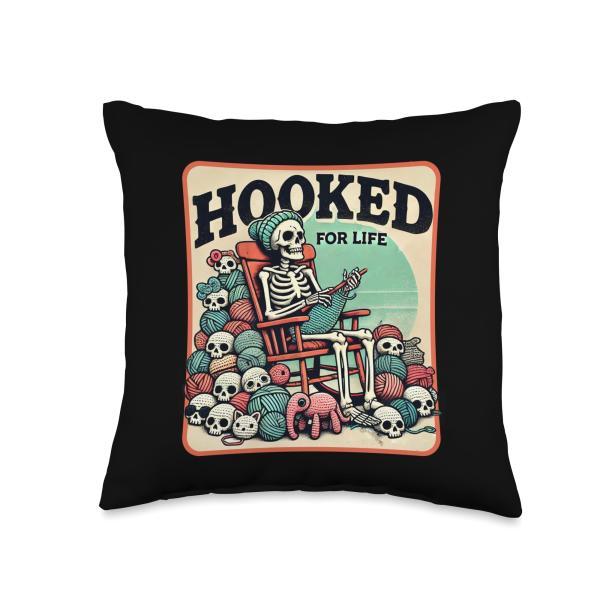 ・Perfect for crochet lovers, knitting enthusiasts, and yarn addicts who appreciate dark humor! This skeleton design blen...