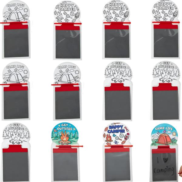 <h4>商品の特徴</h4><ul><li><b>12枚セット</b>: Fun Express製キャンプテーマのマジックスクリーン12枚組</li>&lt...