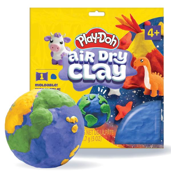 ・SQUISHY BLUE AIR-DRY CLAY: Discover the limitless potential of your imagination with 5 ounces of blue Play-Doh Air Dry ...