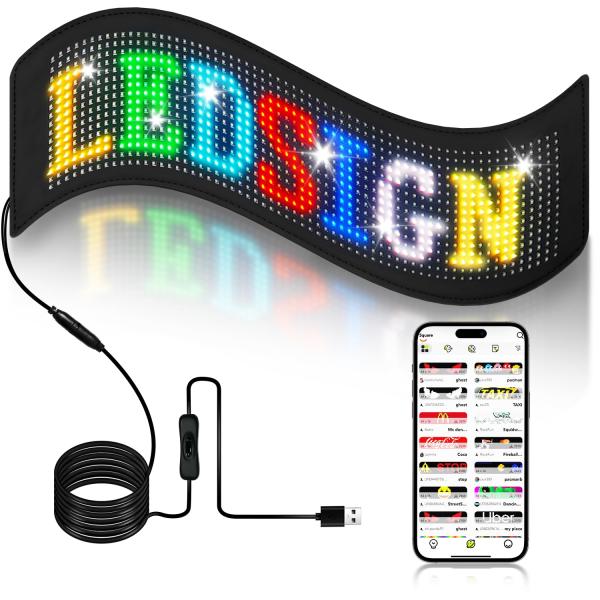 ・【Huge Bright LED Sign ＆ Eye-Catching】The iledshow Led Sign is equipped with more high brightness RGB beads than any oth...