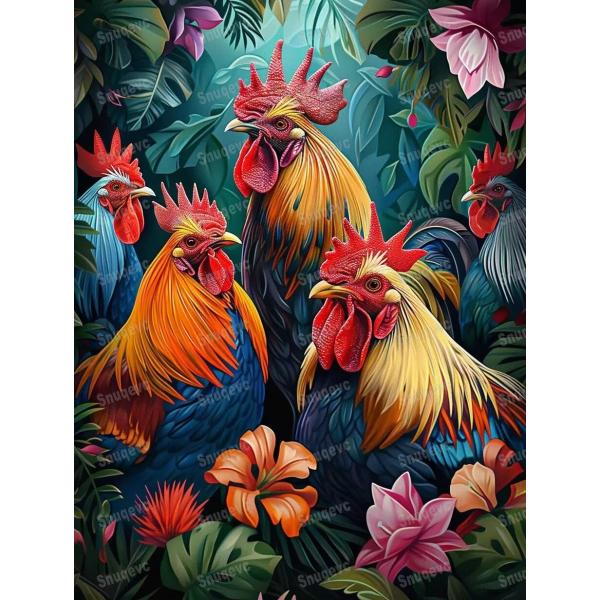 ・[About This 200 Piece Jigsaw Puzzle] Discover the fun of jigsaw puzzles with our challenging 200 piece "Retro Rooster" ...