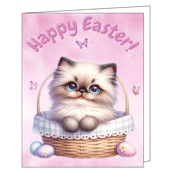 ・GREETING ＆ NOTE CARDS: Each cat-themed Easter card comes with an envelope. The greeting cards measure 5 x 7 inches, whi...