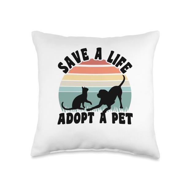 ・Join the ranks of passionate animal rights activists with our Save a Life Adopt a Pet design. The heartfelt lettering p...