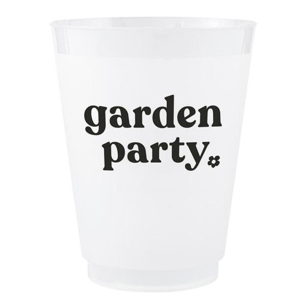 ・再利用可能なパーティーカップ。BPAフリーのプラスチック製。・カップ8個パック。各容量は16オンス。寸法は高さ4.5インチ x 直径3.5インチ。・GARDEN PARTY 白いカップに黒い文字と愛らしい小さな黒い花。・丈夫で使い捨て。サ...