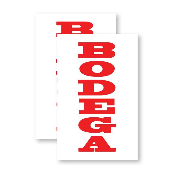・Bodega (2-PACK) 24" x 36" Vinyl Decals・EASY TO INSTALL: Great for storefronts, restaurants, retail stores. Can be appli...