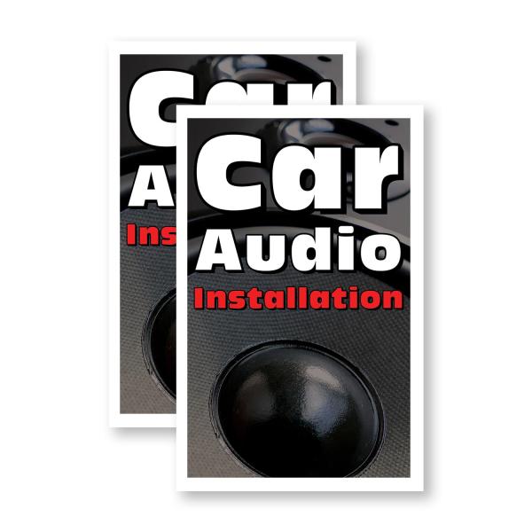 ・Car Audio Installation (2-PACK) 24" x 36" Vinyl Decals・EASY TO INSTALL: Great for storefronts, restaurants, retail stor...