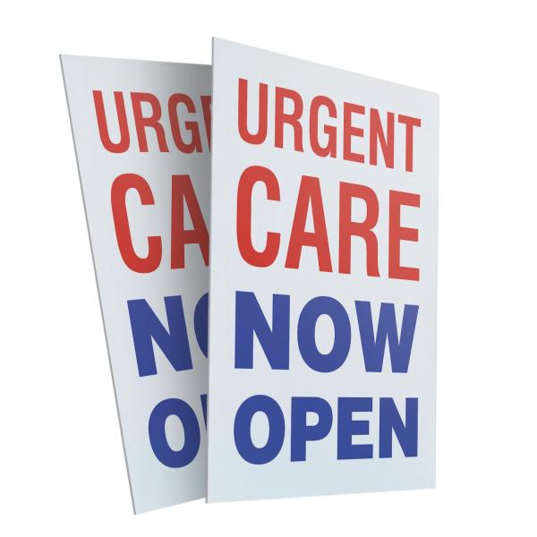 ・Urgent Care Now Open (2-PACK) 24" x 36" Corrugated Plastic Signs・EASY TO SET UP: Ideal for storefronts, restaurants, an...