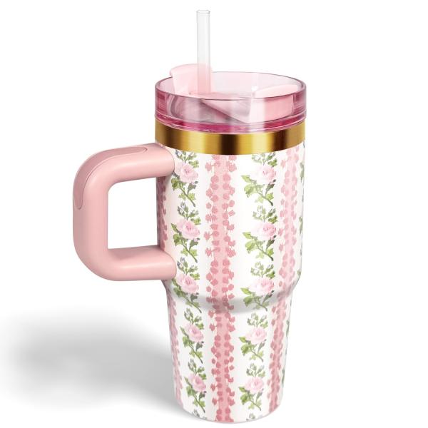 ・Mini Water Cup: Insulated water cup with handle, reusable polypropylene straw and 2-in-1 lid, drink or gulp water.・Same...