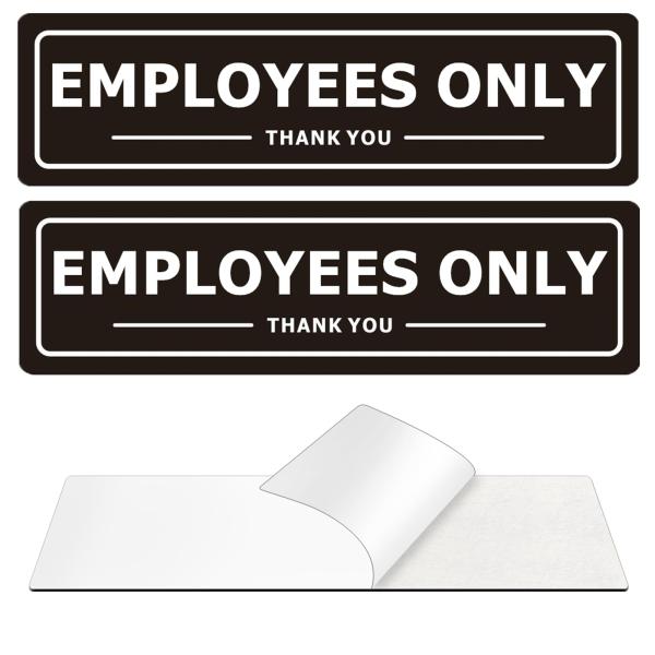 ・? 【2つの丈夫な金属製従業員専用サイン】? この従業員専用サインは厚さ40ミル (1mm) の頑丈なアルミニウム製です。 防水性があり、錆びず、曲がったり傷つけたりしません。 UVプリントを施した丈夫な素材は耐候性があり、長年お使いいた...