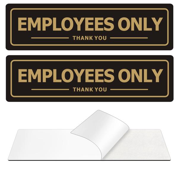 ・? 【2つの丈夫な金属製従業員専用サイン】? この従業員専用サインは厚さ40ミル (1mm) の頑丈なアルミニウム製です。 防水性があり、錆びず、曲がったり傷つけたりしません。 UVプリントを施した丈夫な素材は耐候性があり、長年お使いいた...