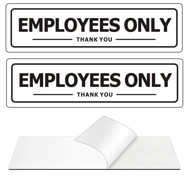 ・? 【2つの丈夫な金属製従業員専用サイン】? この従業員専用サインは厚さ40ミル (1mm) の頑丈なアルミニウム製です。 防水性があり、錆びず、曲がったり傷つけたりしません。 UVプリントを施した丈夫な素材は耐候性があり、長年お使いいた...