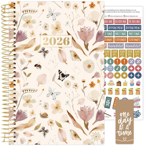 ・女性用ブルームプランナー2026で整理整頓しましょう。 スケジュール管理が簡単にできるウィークリー＆マンスリープランナーです。 20種類のスタイリッシュなカバーオプションからお選びください。当社のストアにアクセスして、その他のデザインやイ...