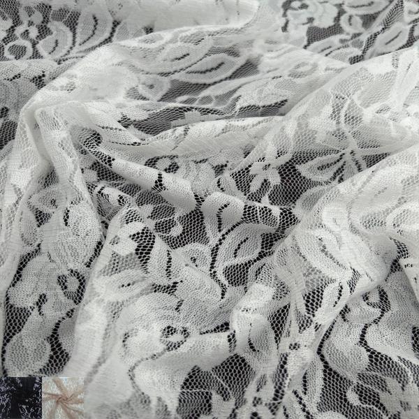 ・This delicate lace fabric is made from 92% nylon and 8% spandex, offering the perfect balance of softness and durabilit...