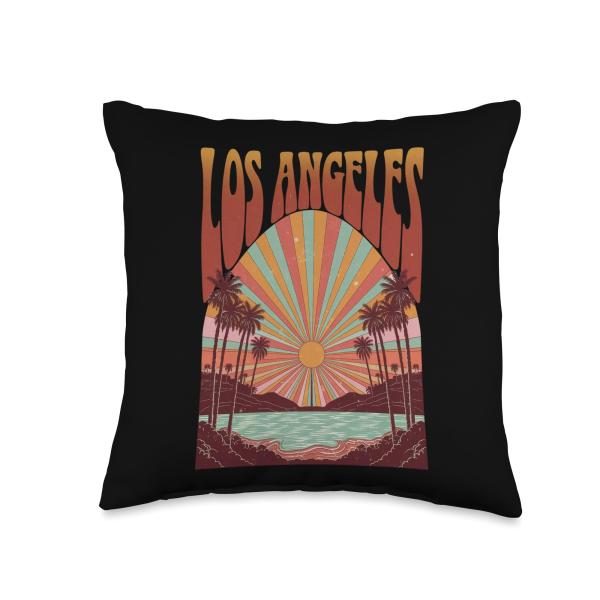 ・This unique design captures the essence of Los Angeles with a vintage sunset scene. Perfect for fans of classic styles ...