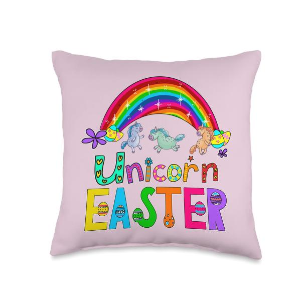 ・Egg stremely cute unicorn rainbow Happy Easter Day egg hunting pastel pink for the family, Hunt along the trail for the...