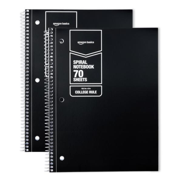 ・SHIPMENT CONTAINS: 2-pack of college ruled spiral notebooks with 70 sheets each; ideal for efficient note-taking and wr...