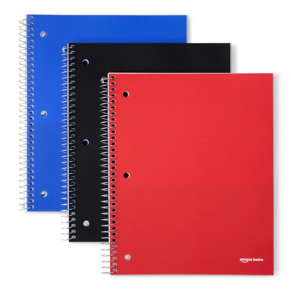 ・SHIPMENT CONTAINS: 3-pack of 1-subject wide ruled spiral notebooks with pocket divider and 100 sheets each; ideal for n...