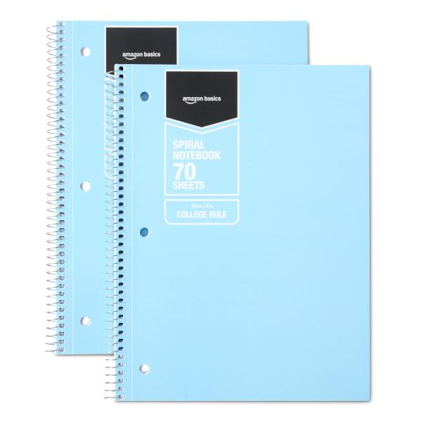 ・SHIPMENT CONTAINS: 2-pack of wide ruled spiral notebooks for school, home and office use; ideal for note-taking, journa...