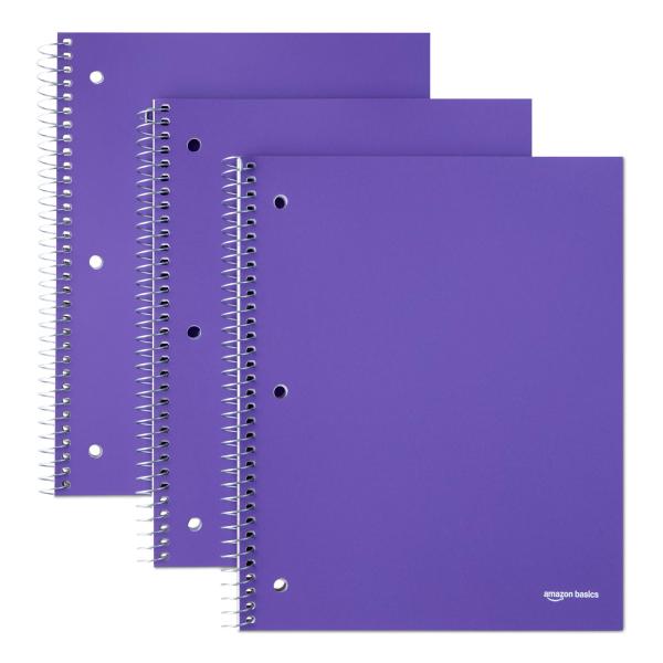 ・SHIPMENT CONTAINS: 3-pack of wide ruled spiral notebooks for school, home and office use; ideal for note-taking, journa...