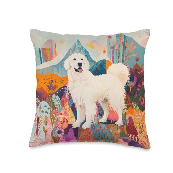 ・Dog Breed Art design. Showcase your love for Great White Pyrenees with this colorful mountain and flower design. Perfec...