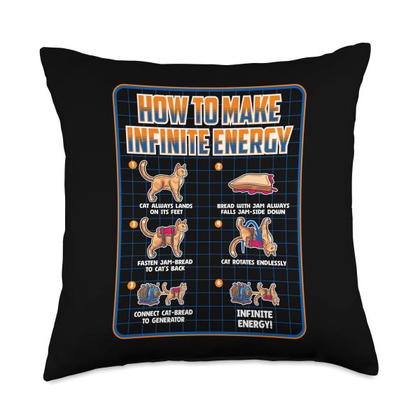 ・Science Experiment Perpetual Mobile Infinite Energy Cat gravity bread with jam ＆ machine design. A toast bread and kine...