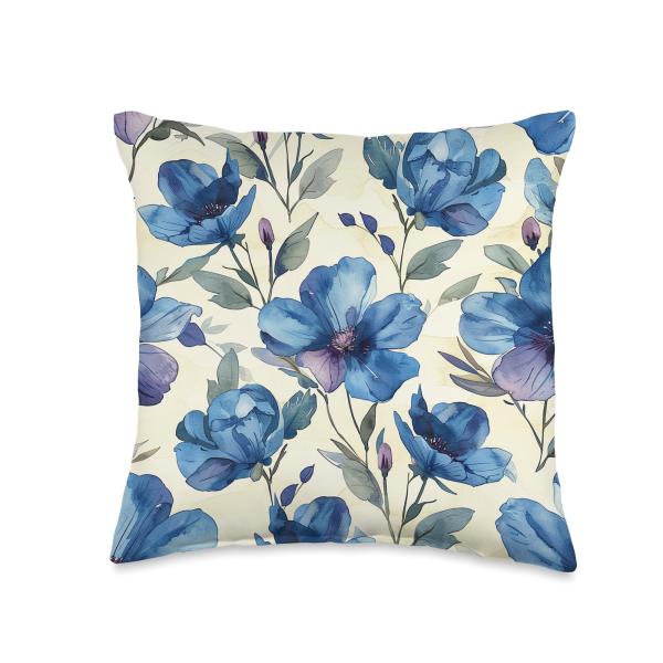 ・Cool Cute Periwinkle Flower Watercolor Pattern Graphic Art Drawing for Flowers Fans and Gardening Lover.・Great Idea for...