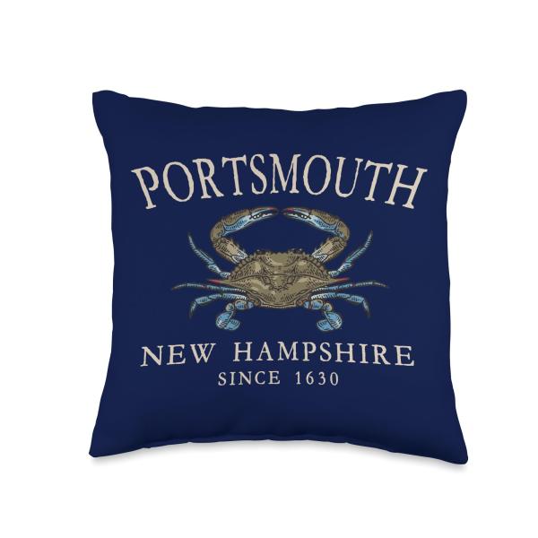 ・Portsmouth New Hampshire Since 1630 crab antique white letters vintage sea life gift for Mom or Dad, or Portsmouth crab...