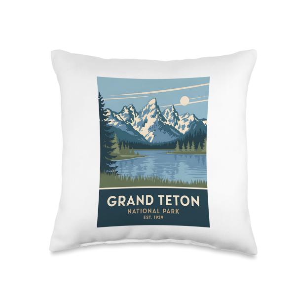 ・Grand Teton National Park, Get this Wyoming souvenir art print, explore Jackson Hole and rugged peaks, if you love hiki...