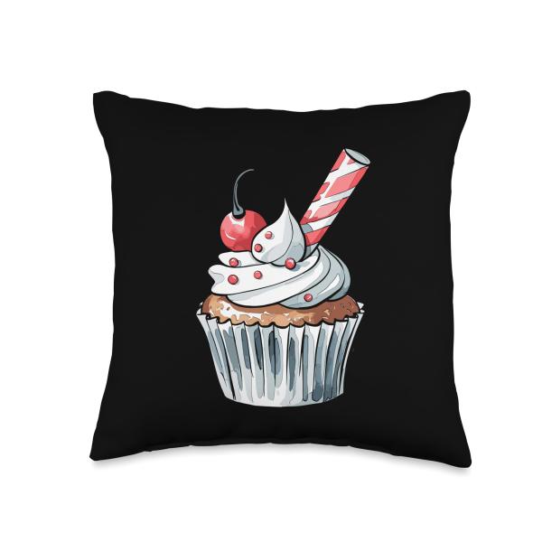 ・baking sweets colorful white cupcake bakery lovers sprinkles pattern dessert food cute graphic cool design for those wh...