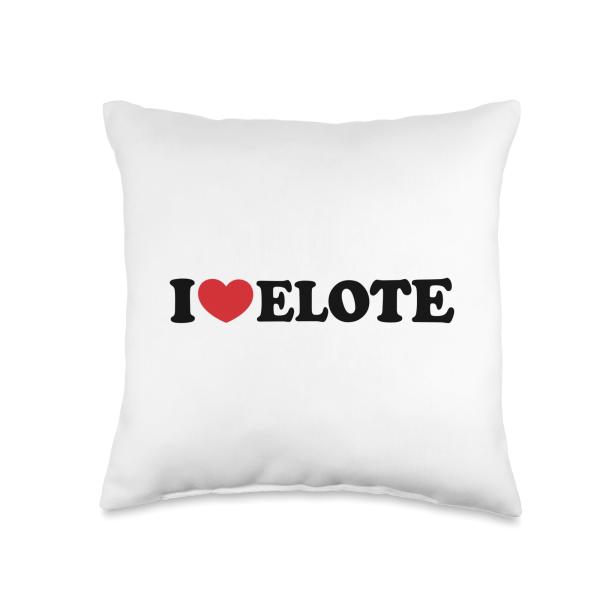 ・I Love Elote・I Heart Elote・100% spun-polyester fabric・Double-sided print・Filled with 100% polyester and sewn closed・Ind...