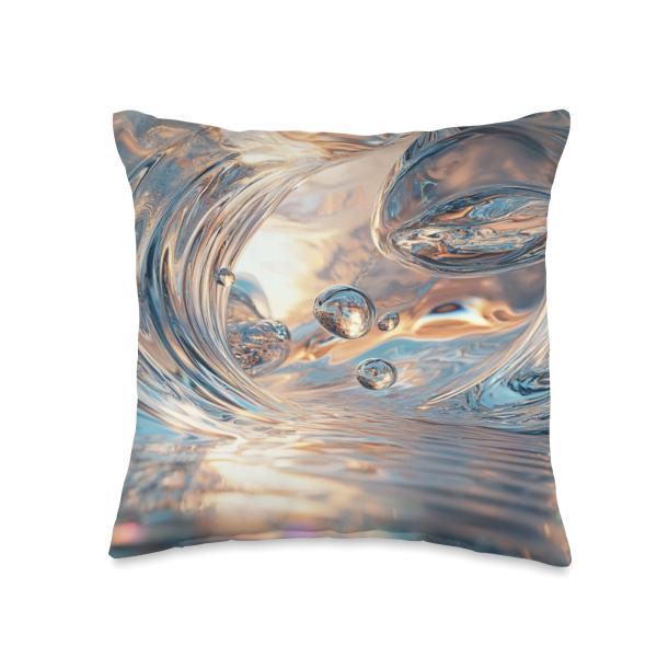・Elegant abstract art featuring flowing water droplets merging together in a mesmerizing pattern. Perfect for those who ...