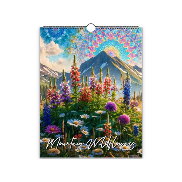 ・Immerse yourself in stunning alpine landscapes with vibrant wildflowers, blending nature and art in a breathtaking wall...