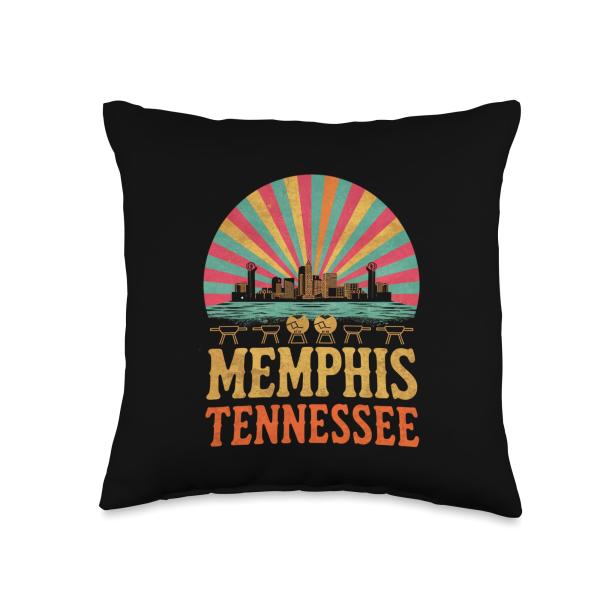 ・This design features a retro, colorful sunset over the iconic Memphis skyline. It's a great addition to your collection...