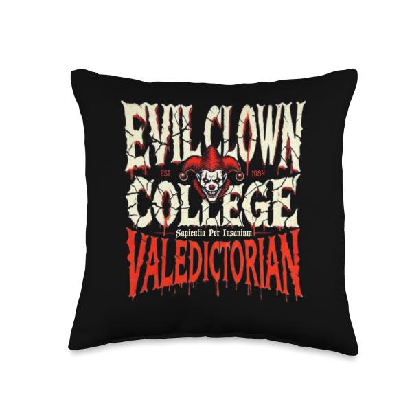 ・Dark humor and horror collide in this Evil Clown College Valedictorian design - perfect for fans of creepy clowns and t...
