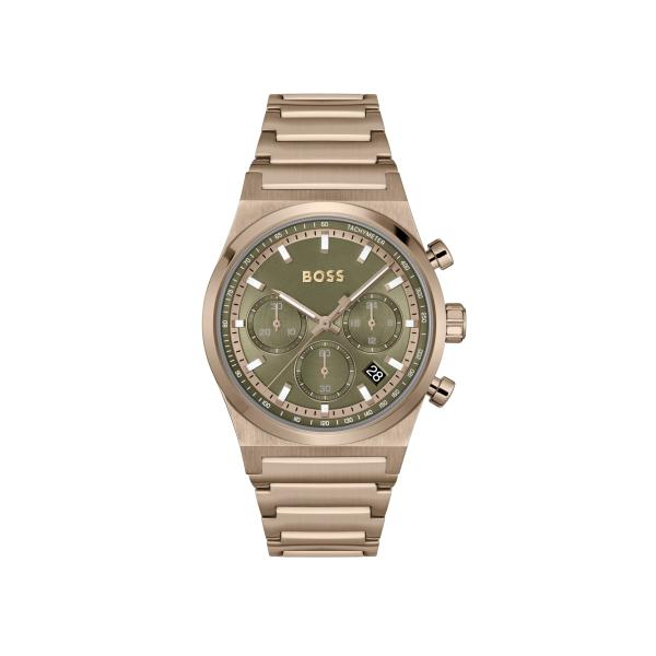 ・The Candor Chrono, a refined blend of modern design and sporty details, embodies BOSS values. Powered by a chronograph ...