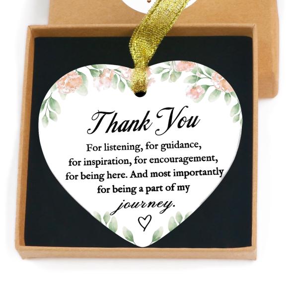 ・Thank You Gifts: The heart shaped ornaments has a heartfelt message printed on both sides " Thank you for listening, fo...