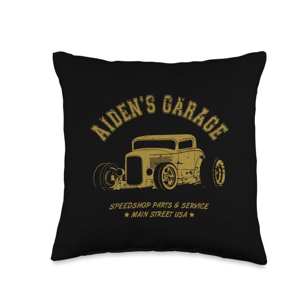 ・Aiden's Garage vintage hotrod classic car design for anyone with the name Aiden, son, father, brother, uncle, dad, gran...